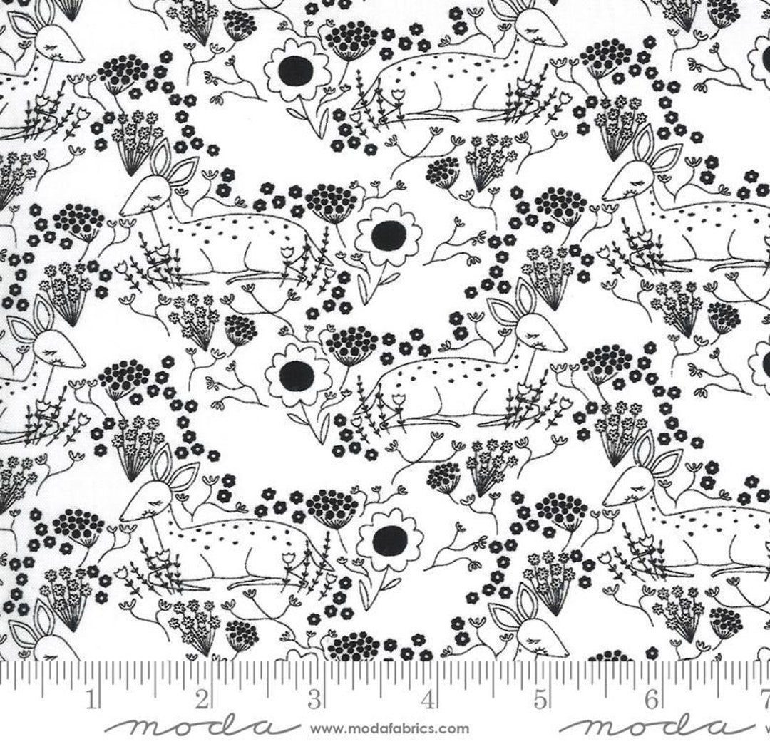 FAT QUARTER Moda Dwell in Possibility by Gingiber Meadow Deer Night - Etsy