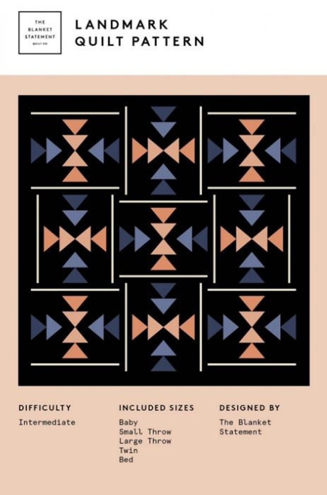 The Blanket Statement Landmark Quilt Pattern PAPER - Etsy