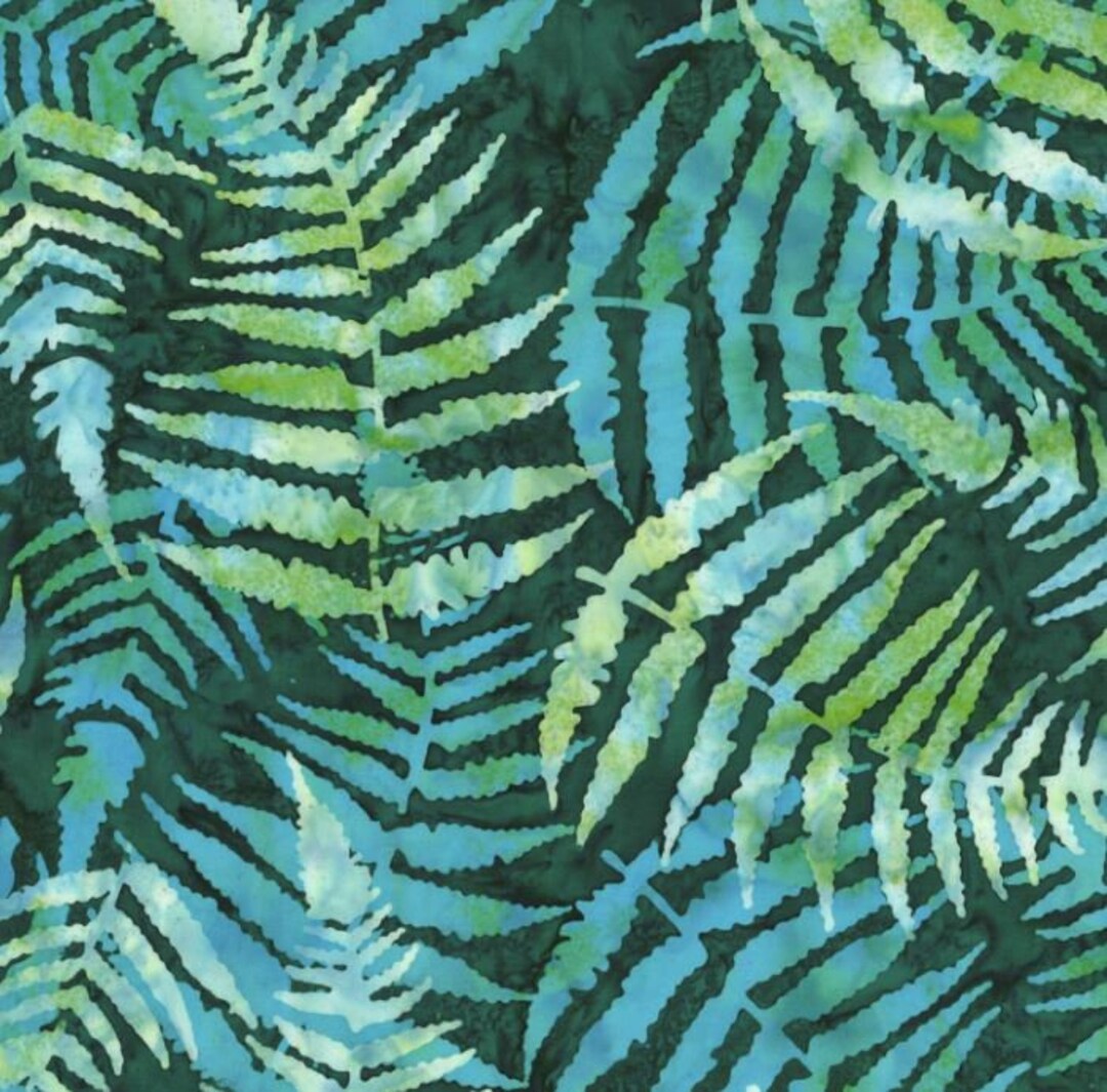 BATIK Hoffman Bali Batik Fern Mallard - Etsy