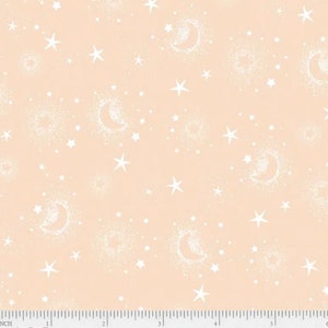 P&B Textiles STAR BRIGHT Moon and Stars Peach - Etsy