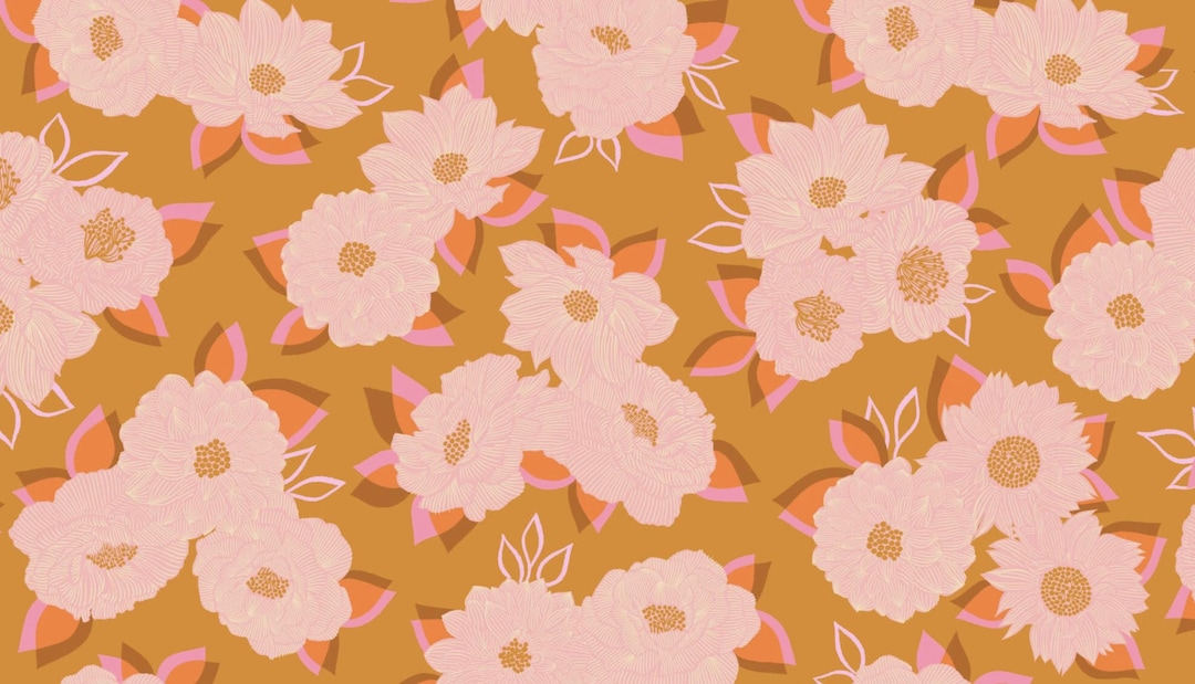 108" WIDEBACK Moda Ruby Star Society FAVORITE FLOWERS Turmeric - Etsy