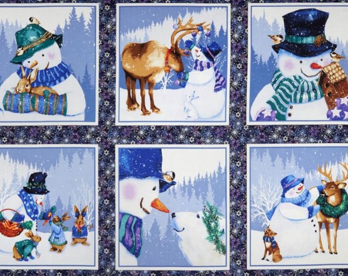 LAST PANEL Henry Glass Flurry Friends by Barbara Tourtillotte Black ...