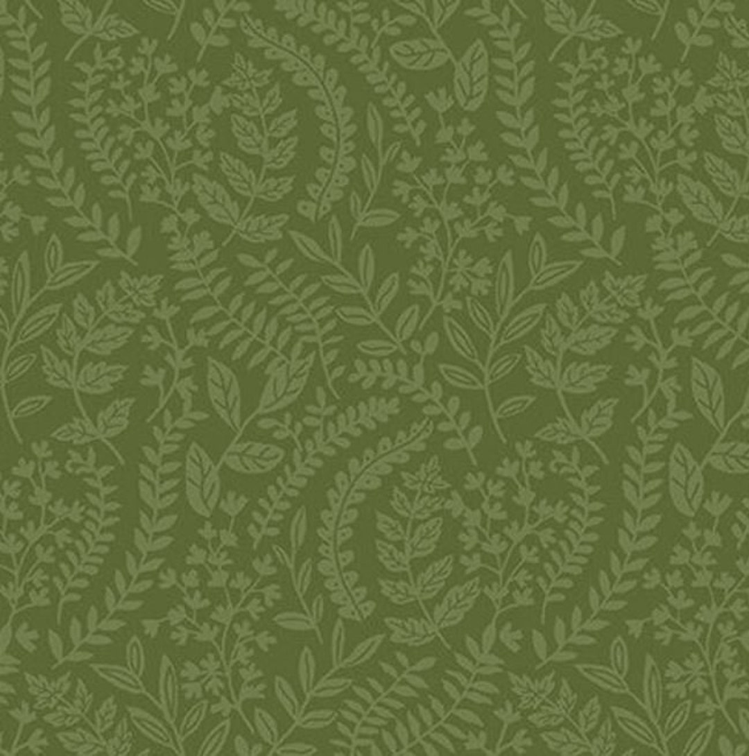 Studio E - Dark Forest - Tonal Leaves - Green - Etsy