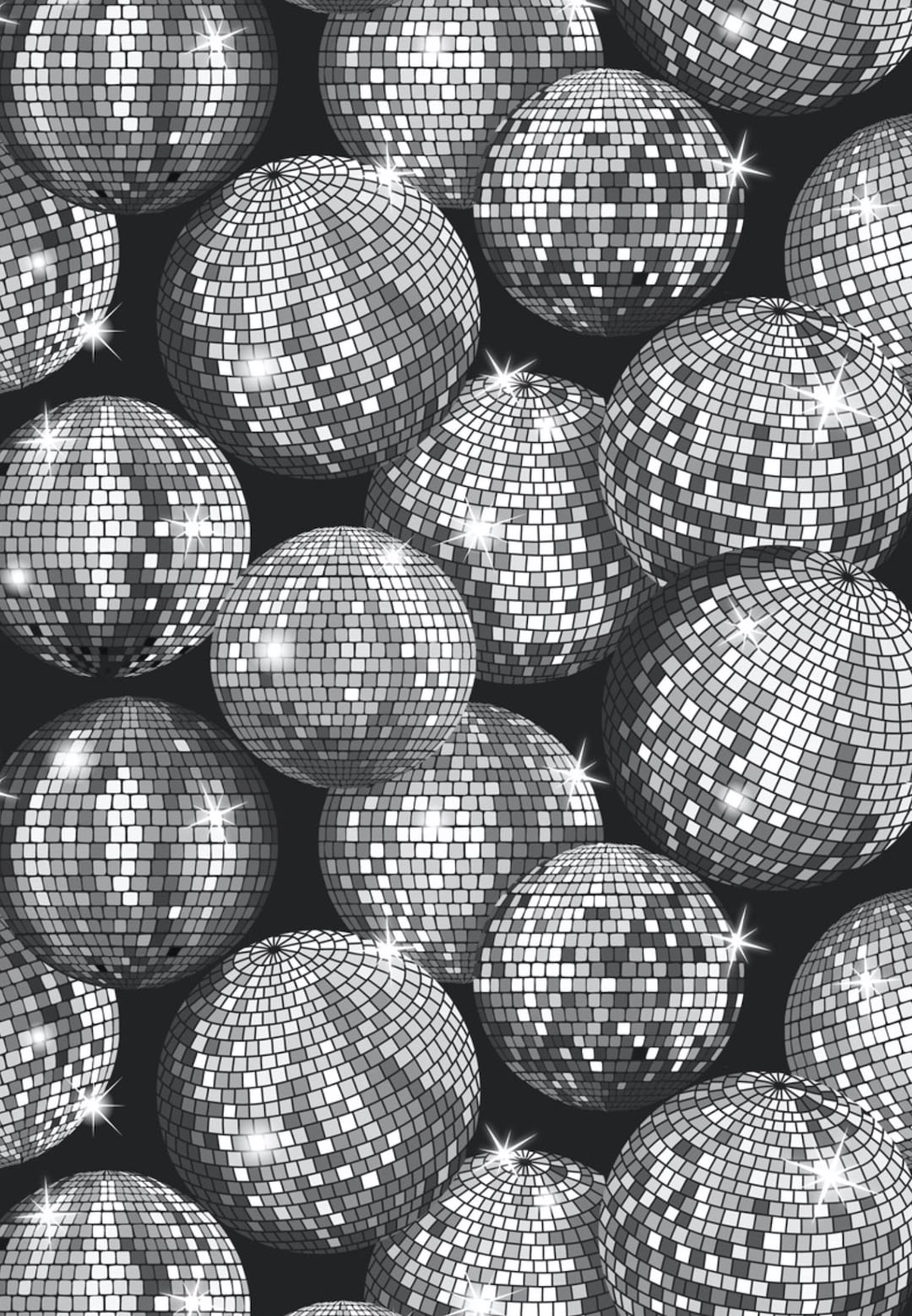 Lewis & Irene DISCO! Gray Disco Balls With Silver (METALLIC) - Etsy