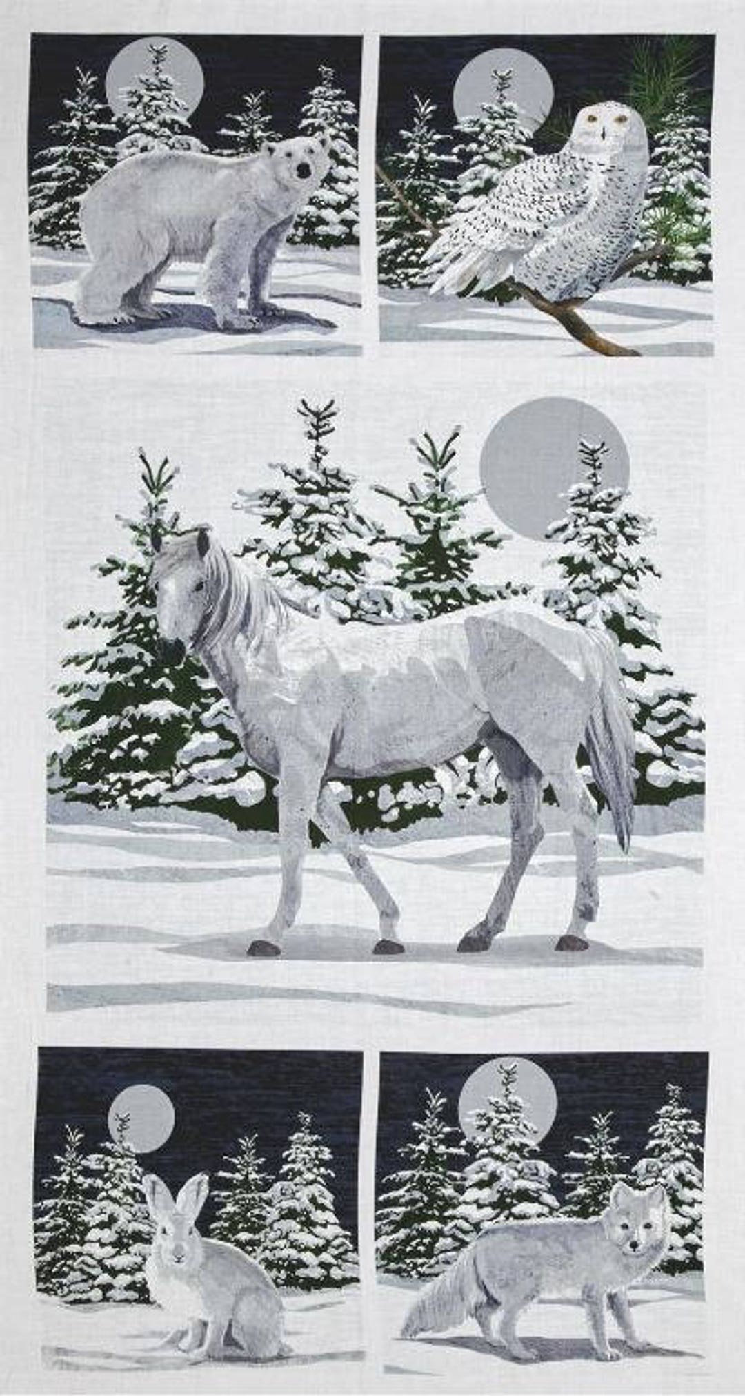 Andover WINTER MOONS Panel by Two Can Art - Etsy
