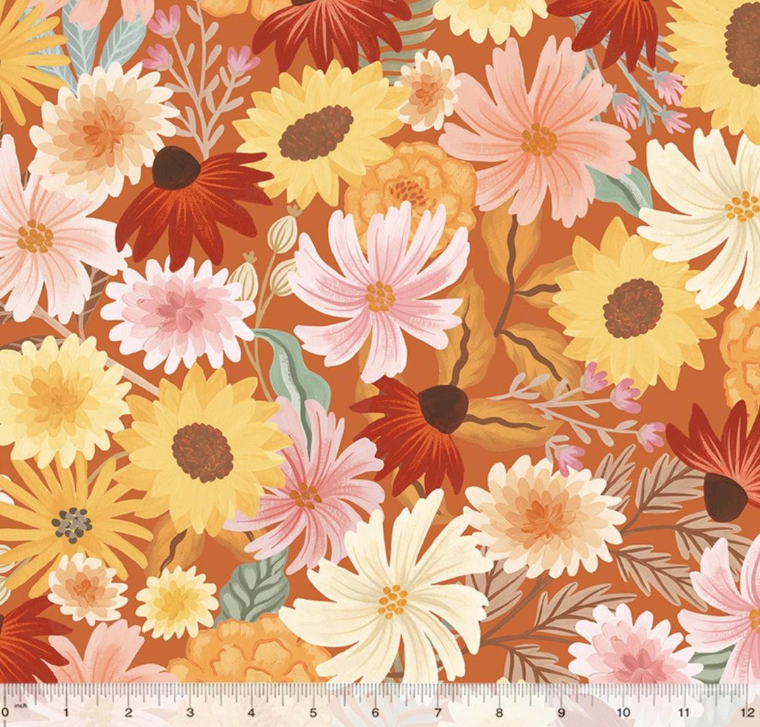 Windham HARVEST GATHERING by Laura Marshall Fall Flowers Pumpkin Spice ...