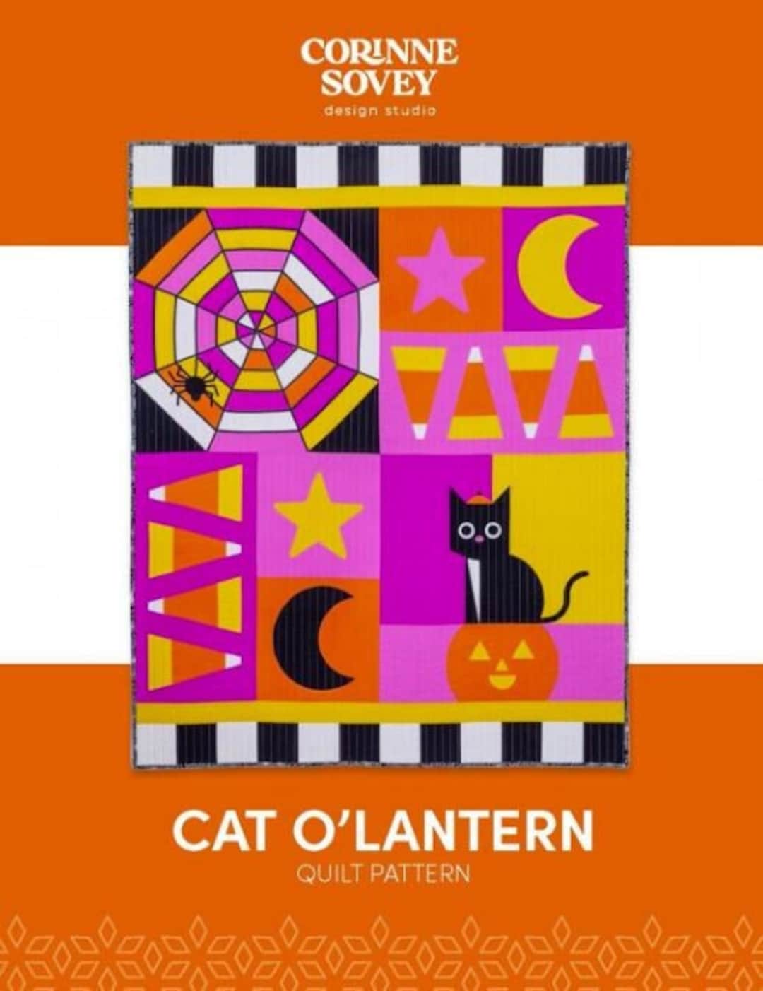 Corinne Sovey Design Studio Cat O'lantern Quilt Pattern PAPER - Etsy