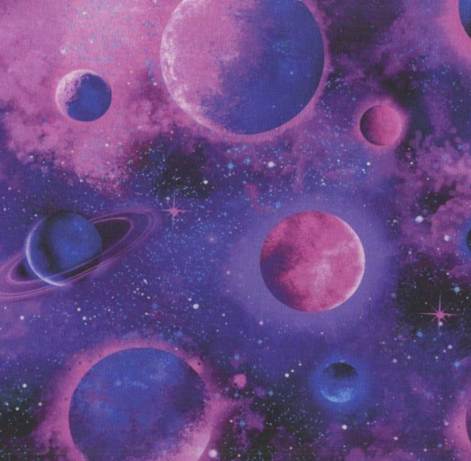 Timeless Treasures Cosmic Pink Purple Planets Purple - Etsy