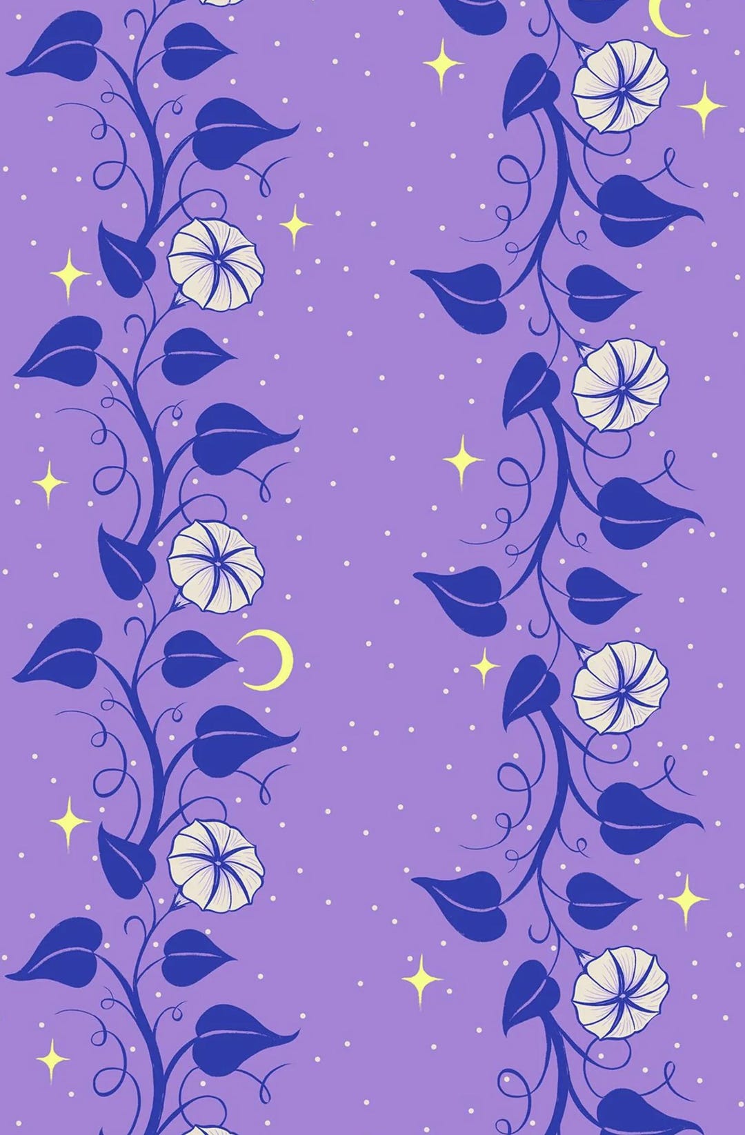 Moda Ruby Star Society GLOW GARDEN by Sarah Watts Moon Vines Amethyst ...