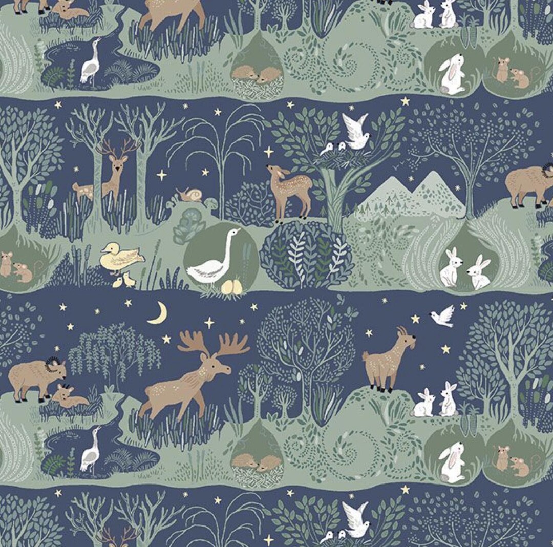 Dear Stella FOREST FABLE Forest Fable Patriot - Etsy