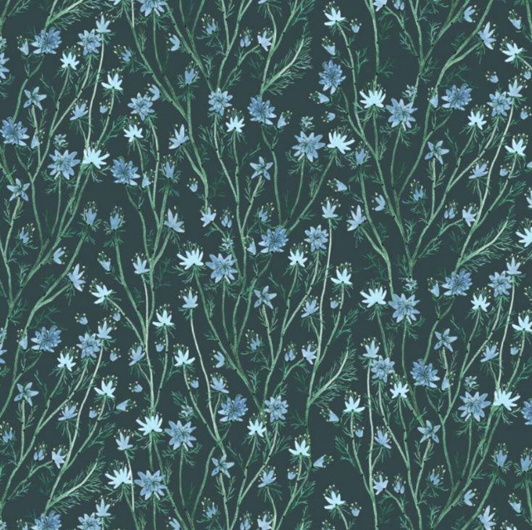 Figo Fabrics TREK Weed Teal - Etsy