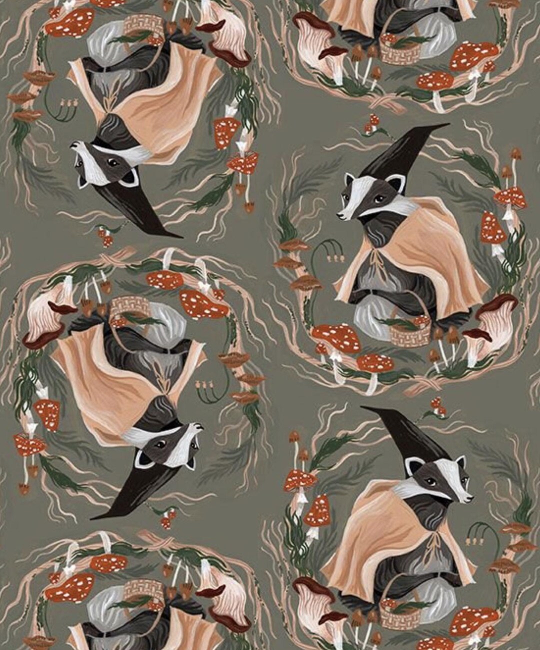 Dear Stella FORAGER by Rae Ritchie Don't Badger Me Clover - Etsy