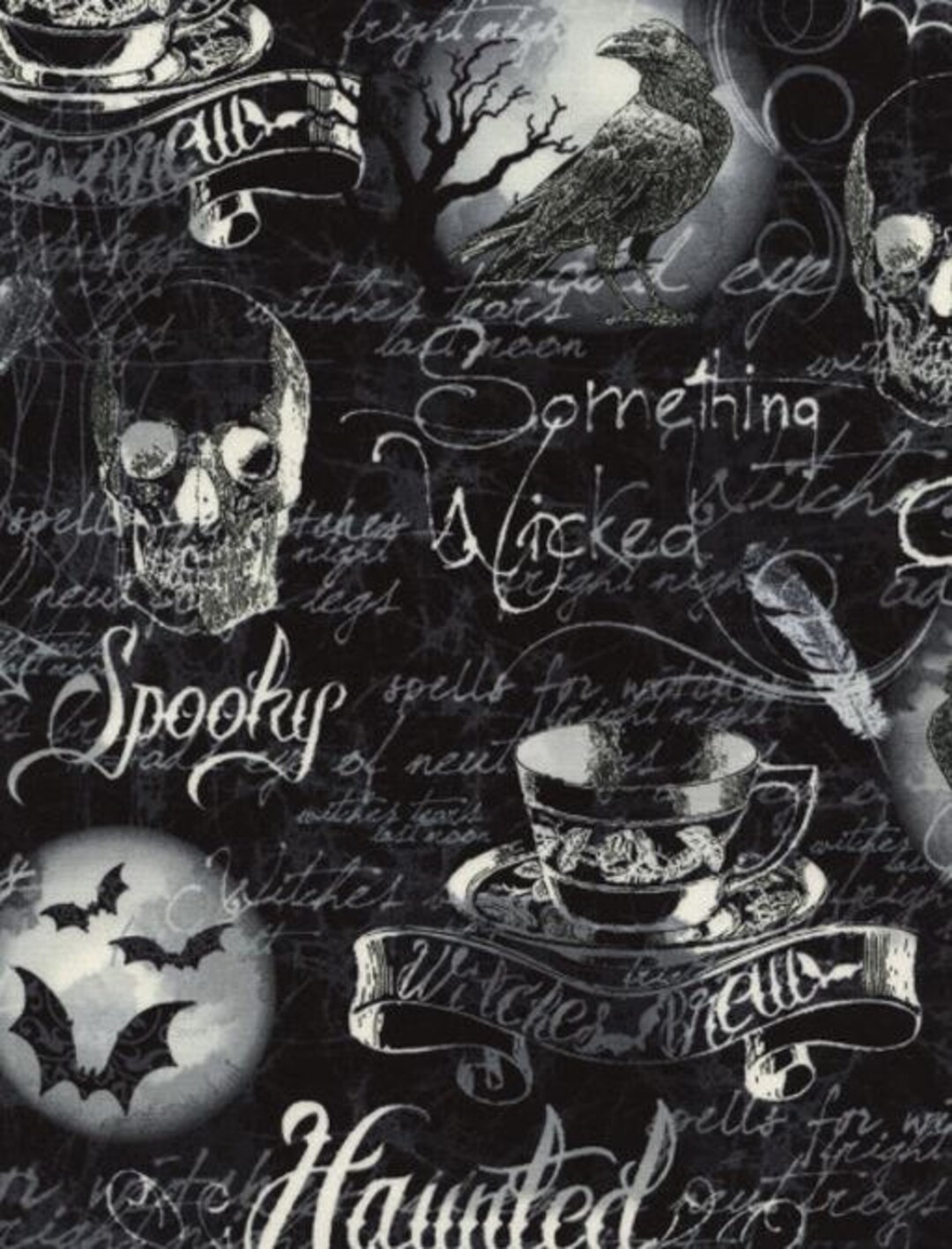 Timeless Treasures WICKED Gothic Halloween Motifs - Etsy