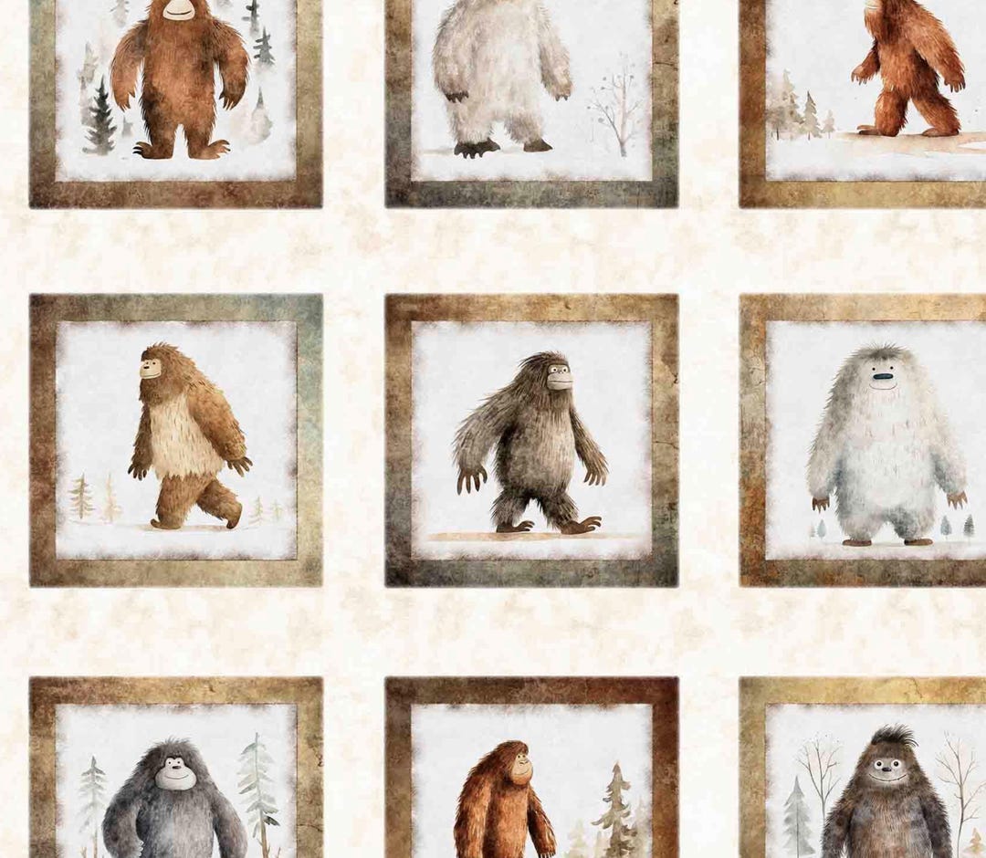 Quilting Treasures BIGFOOT Picture Patches Panel - Etsy
