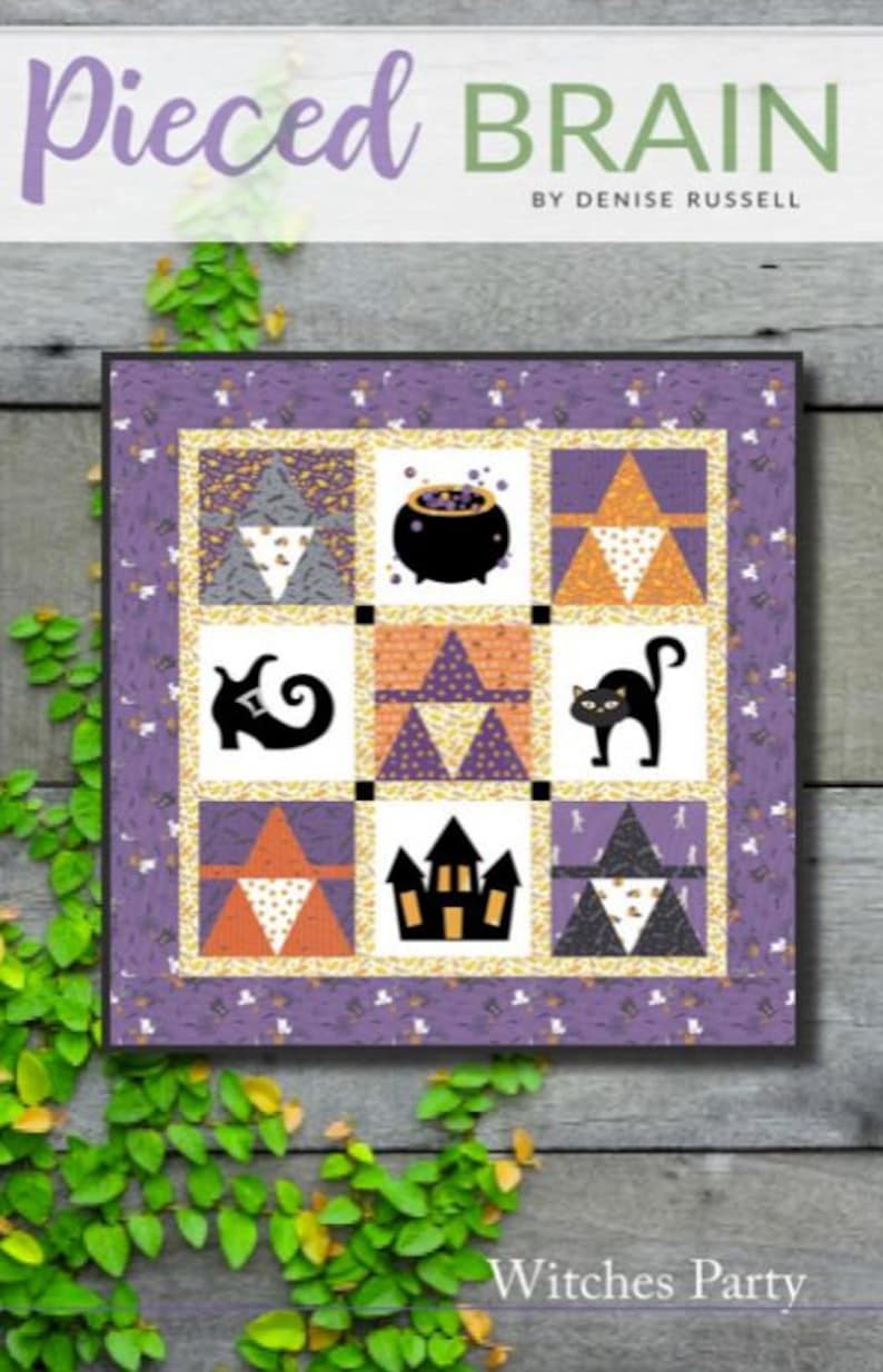 Pieced Brain Witches Party Quilt Pattern - Etsy