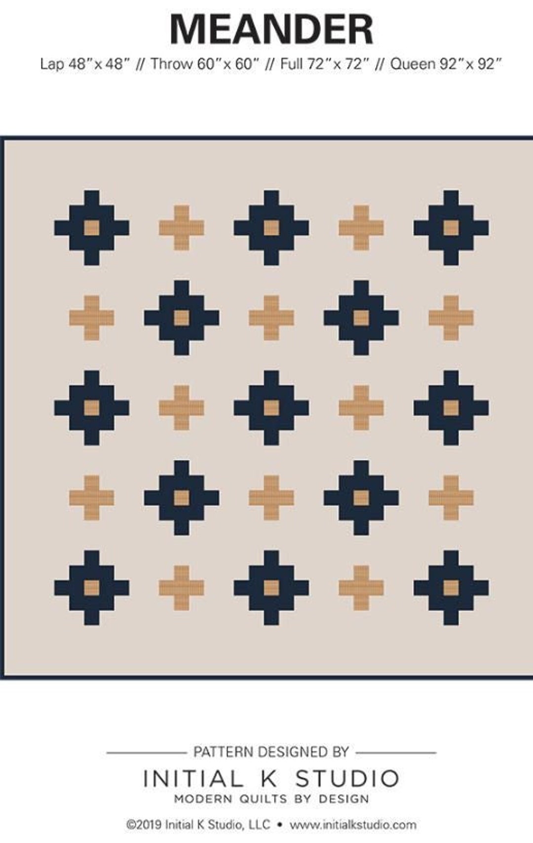 Initial K Studio MEANDER Quilt Pattern - Etsy