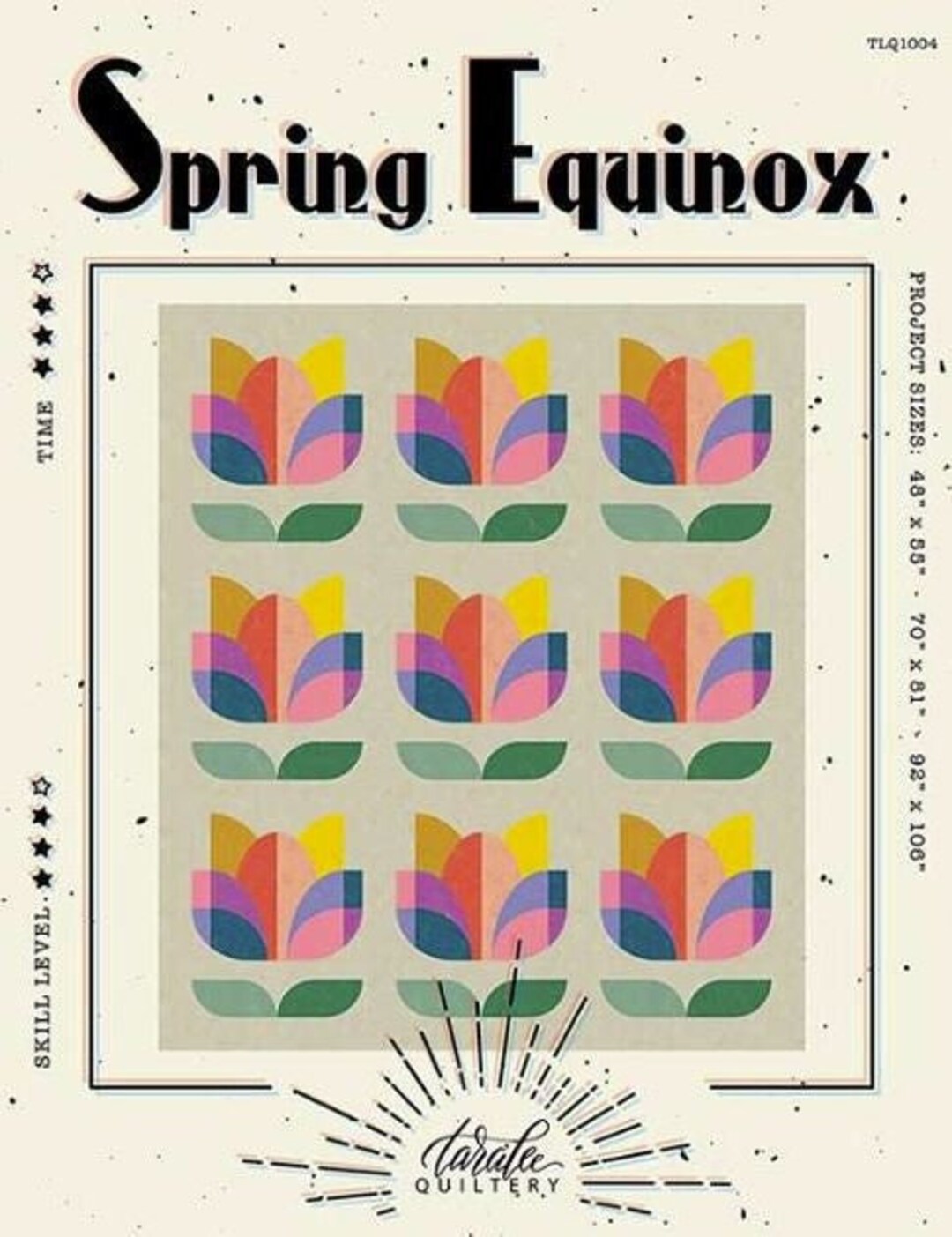 UPDATED PACKAGING Taralee Quiltery Spring Equinox Quilt Pattern (PAPER ...