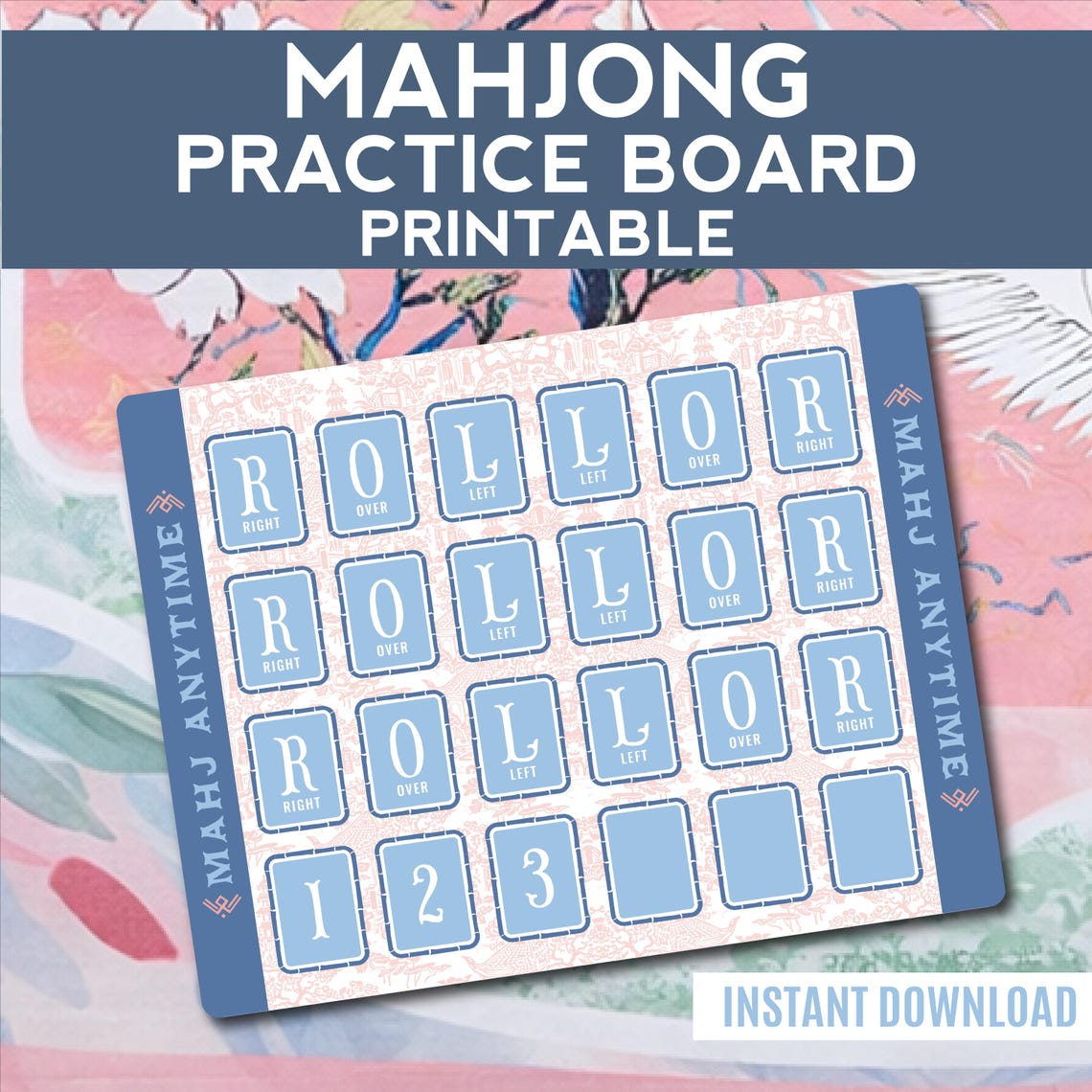 Mahjong Practice Printable | Instant Download Strategy Board | Beginner ...