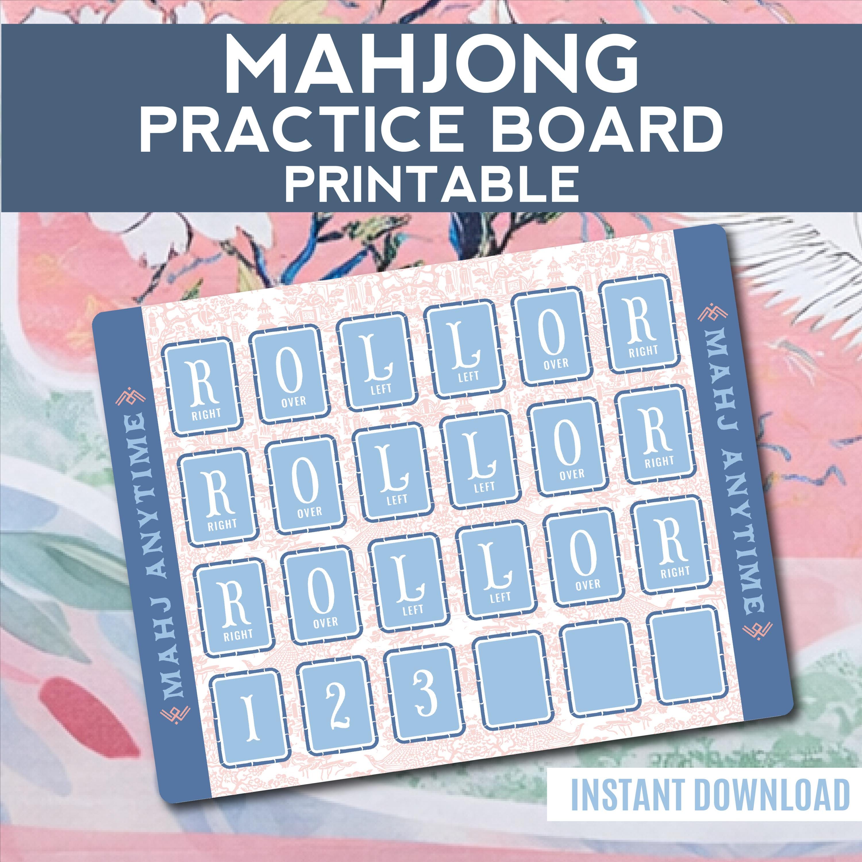 Mahjong Practice Printable | Instant Download Strategy Board | Beginner ...