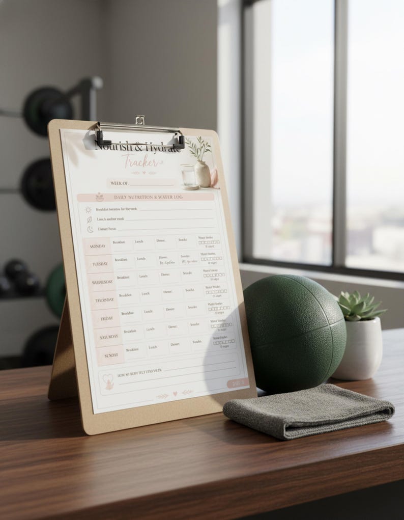 Weekly Fitness Schedule Planner, Workout Tracker, Wellness Organizer ...