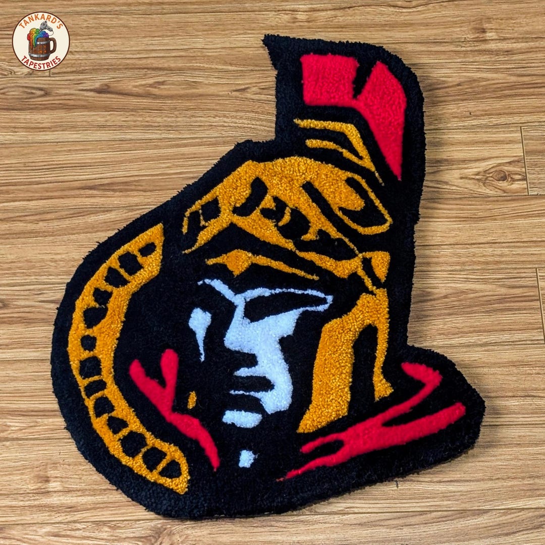 Hand-tufted Roman Centurion Rug – 3D Carved Fiber Art, Gold Red ...