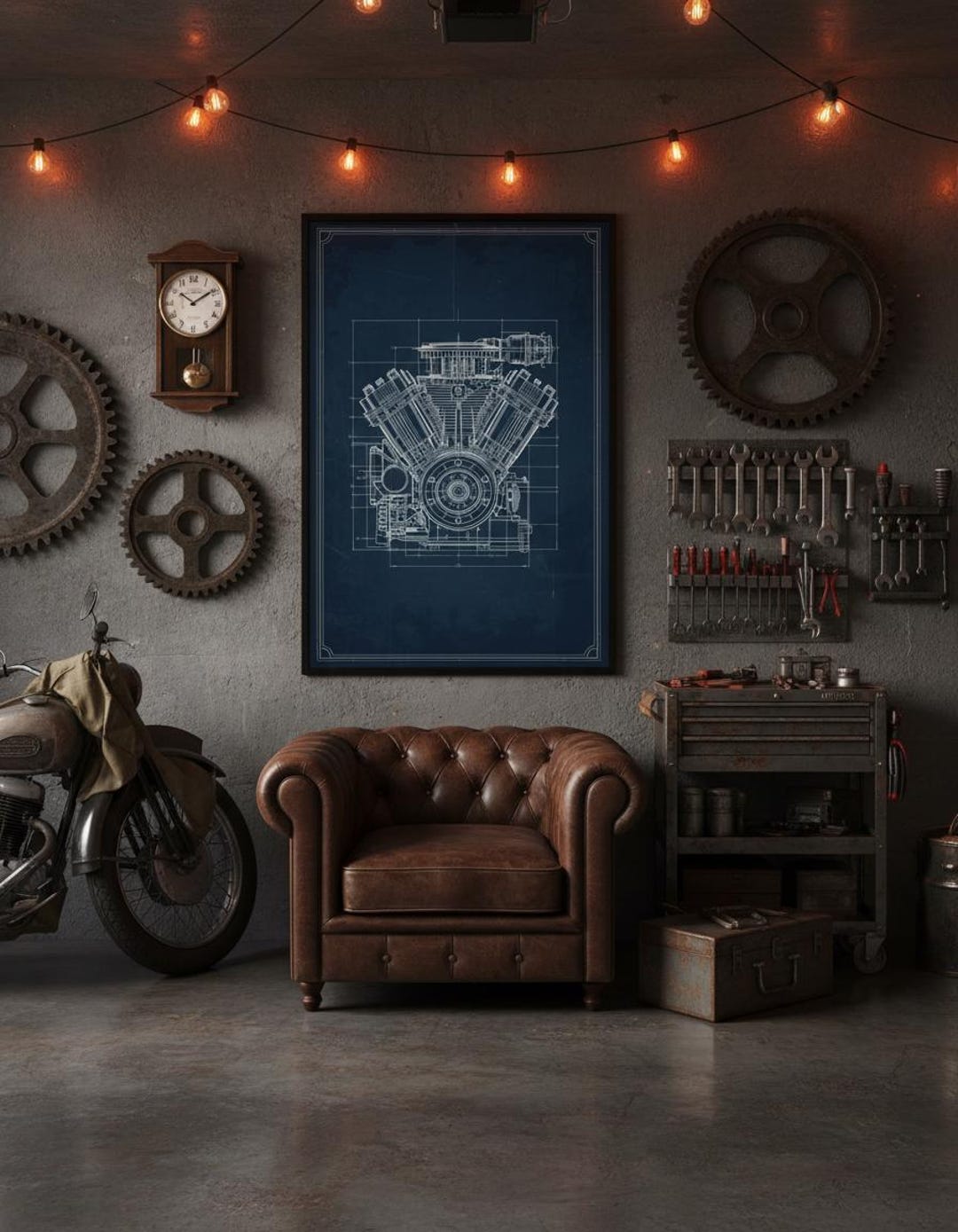 Turbocharger Blueprint Printable Poster, Automotive Engineering Print ...