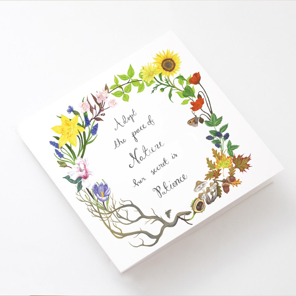 Nature Inspiration Greeting Card With Inspirational Quote, Blank ...