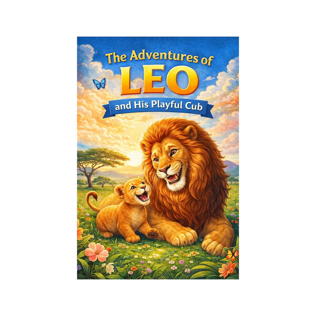 The Adventures of Leo and His Playful Cub Printable - Etsy