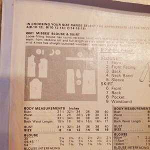 Butterick See and Sew Sewing Pattern 6601 - Misses Blouse Only - Size B ...