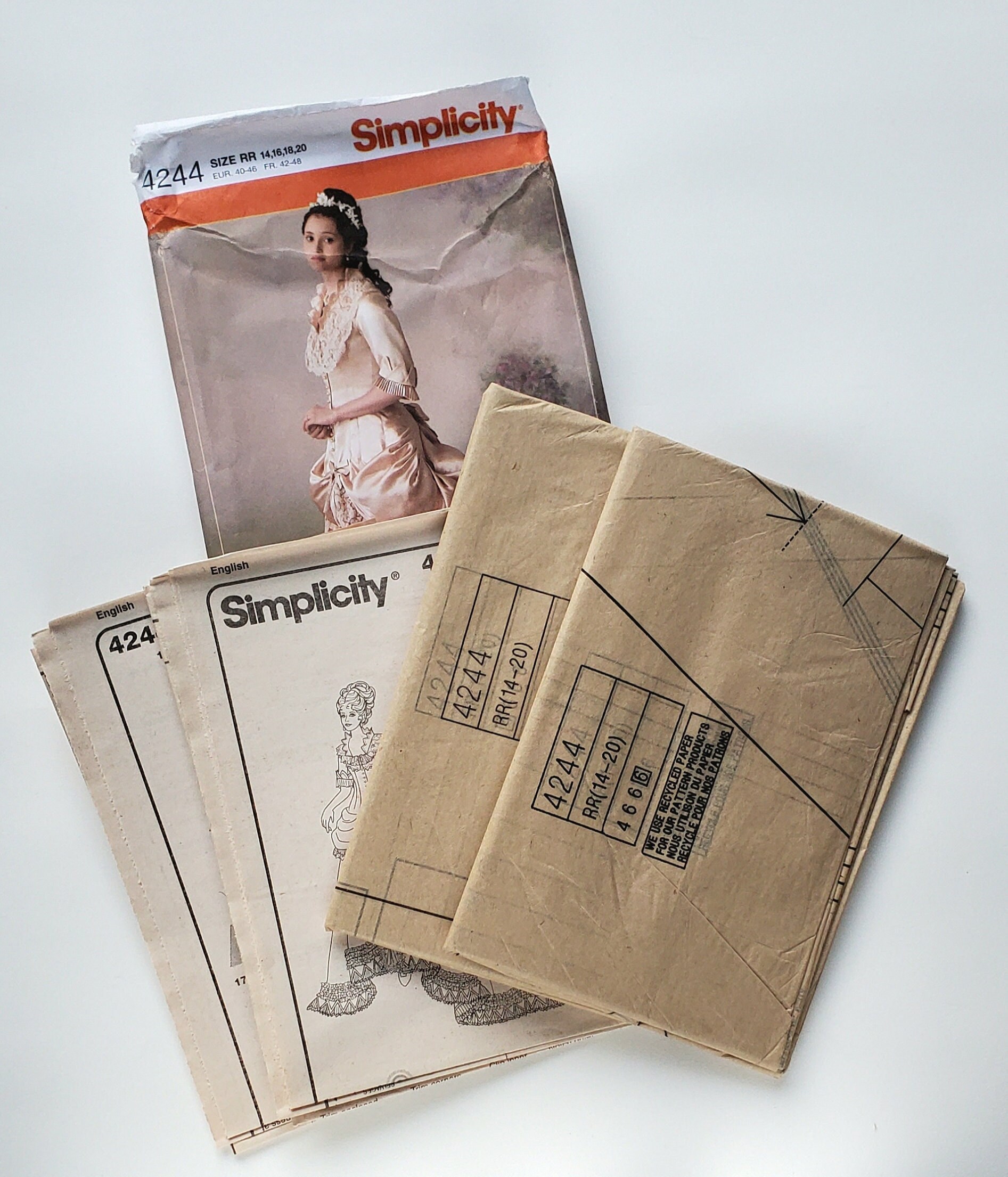 Uncut Simplicity 4244 Sewing Pattern - Misses' Victorian Bridal Gown ...