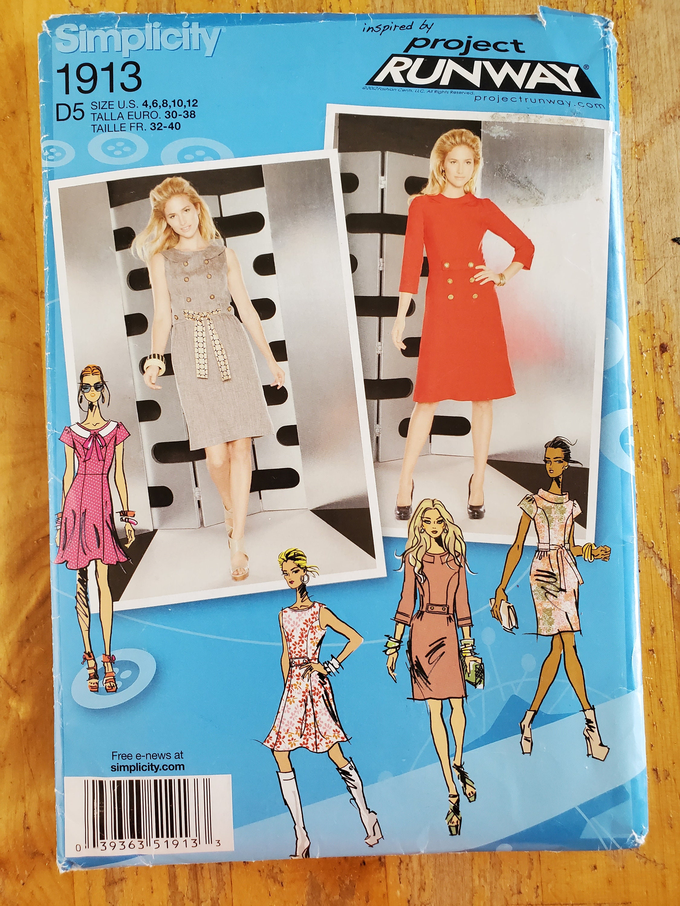 Uncut Simplicity 1913 Sewing Pattern Project Runway Misses - Etsy