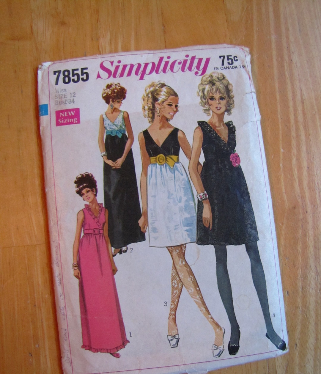 Simplicity 7855 Sewing Pattern - Misses Dress - Size 12 - Etsy