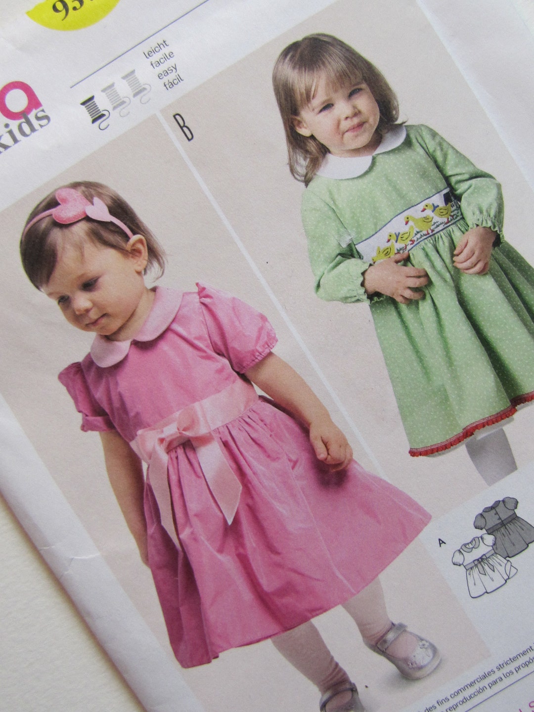 Uncut Burda Kids 9371 Sewing Pattern - Child Dress and Pants - Size US ...