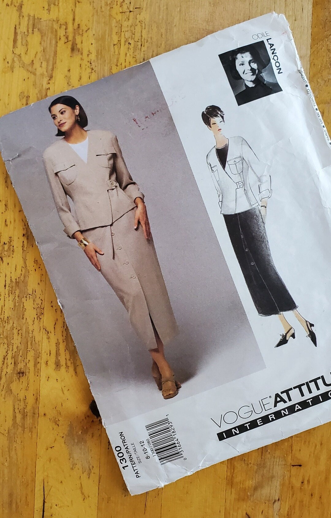 Uncut Vogue 1300 Sewing Pattern - Odile Lancon - Misses Jacket and ...