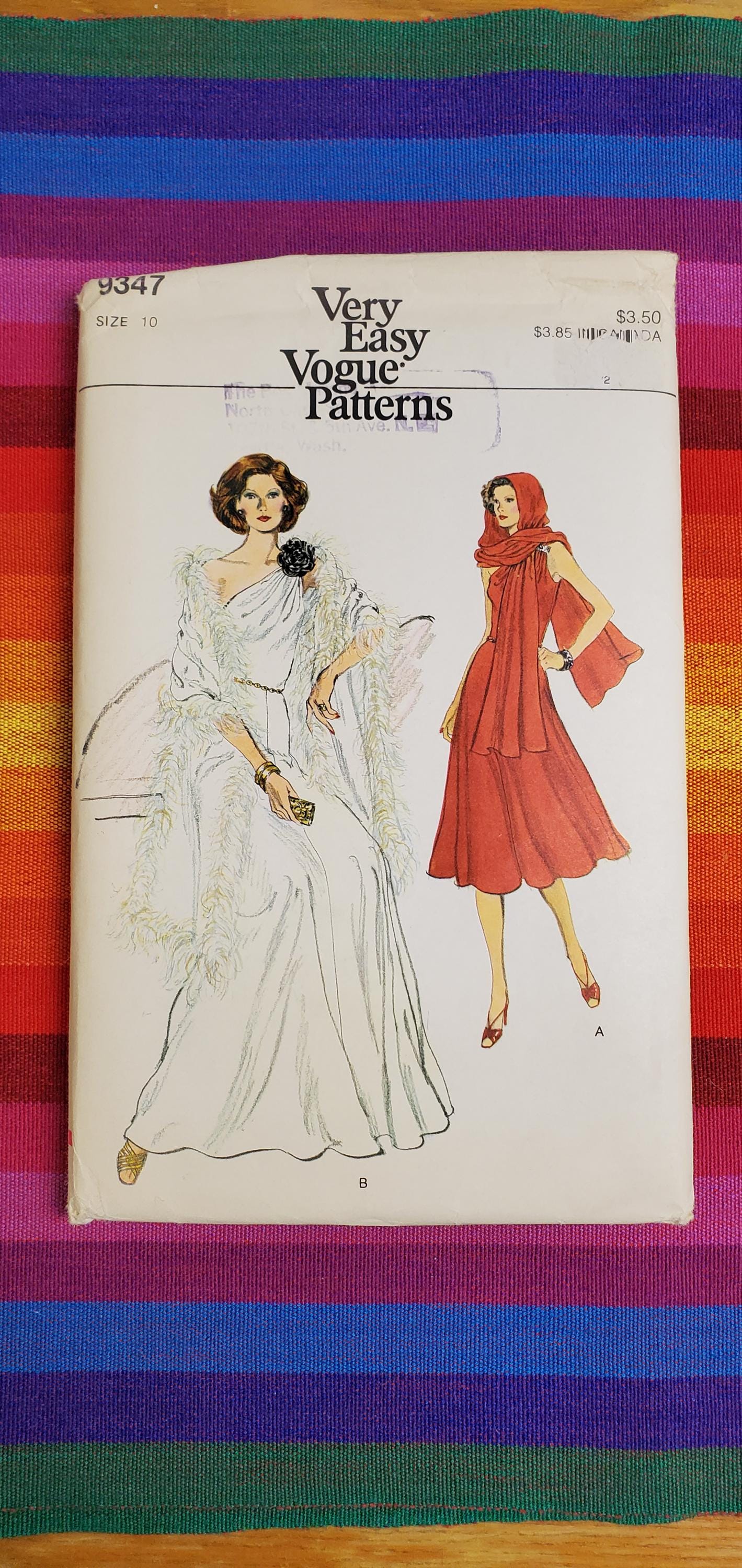 Uncut Very Easy Vogue Sewing Pattern 9347 - Misses' Evening Dress and ...