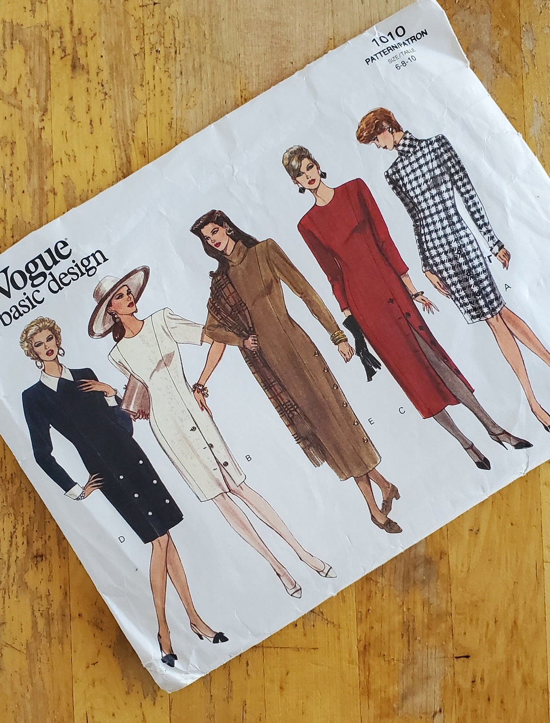 Uncut Vogue 1010 Sewing Pattern - Misses/misses' Petite Dress - Size 6 ...