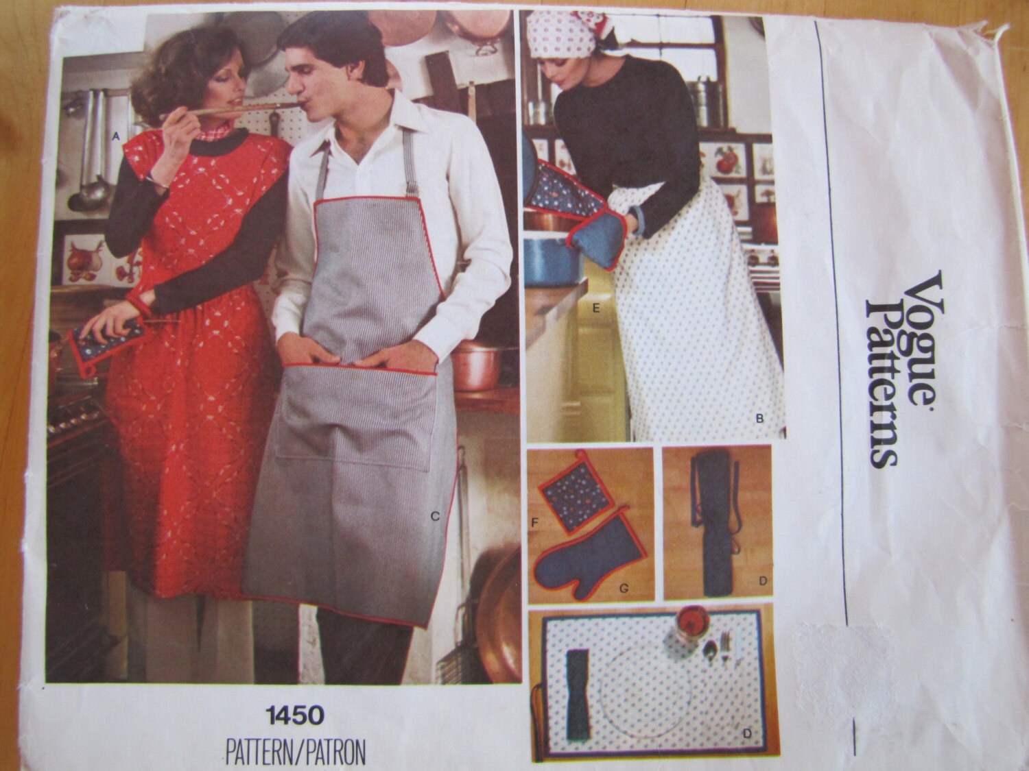 Uncut Vogue Sewing Pattern 1450 - Vogue Patterns - Accessories: Apron ...