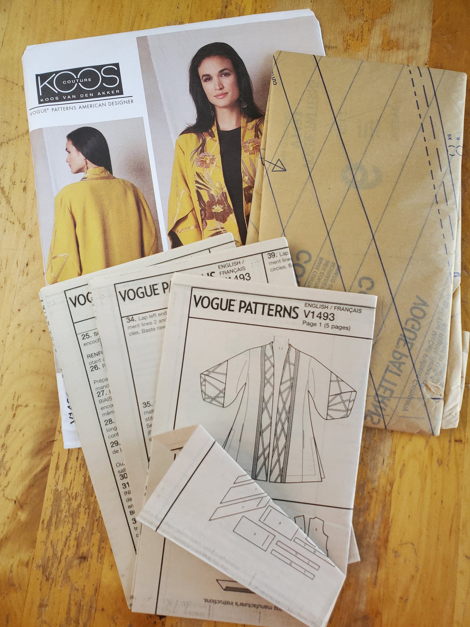 Uncut Vogue Sewing Pattern V1493 - Koos Couture - Misses Jacket - Size ...