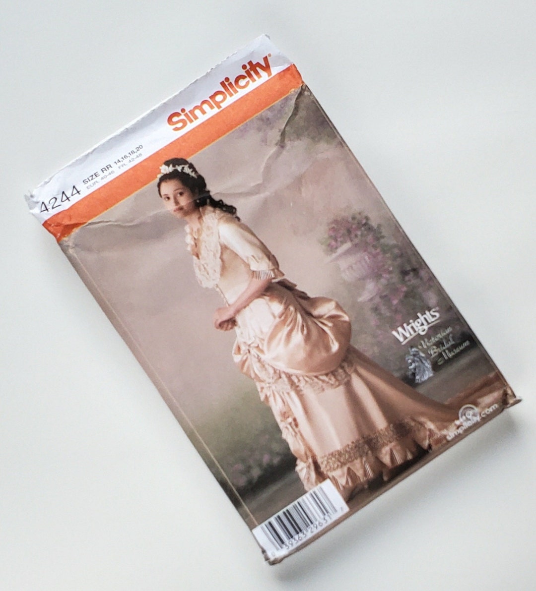Uncut Simplicity 4244 Sewing Pattern - Misses' Victorian Bridal Gown ...