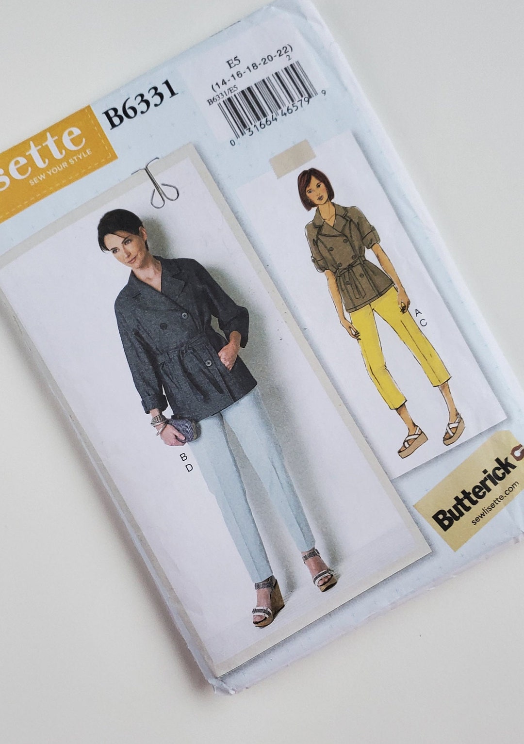 Uncut Butterick Sewing Pattern B6331 Lisette Misses' Jacket and Pants ...