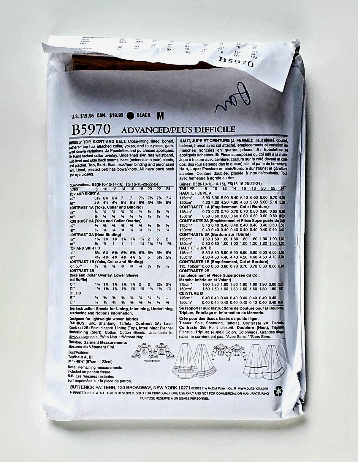 Uncut Butterick B5970 Sewing Pattern Making History - Etsy