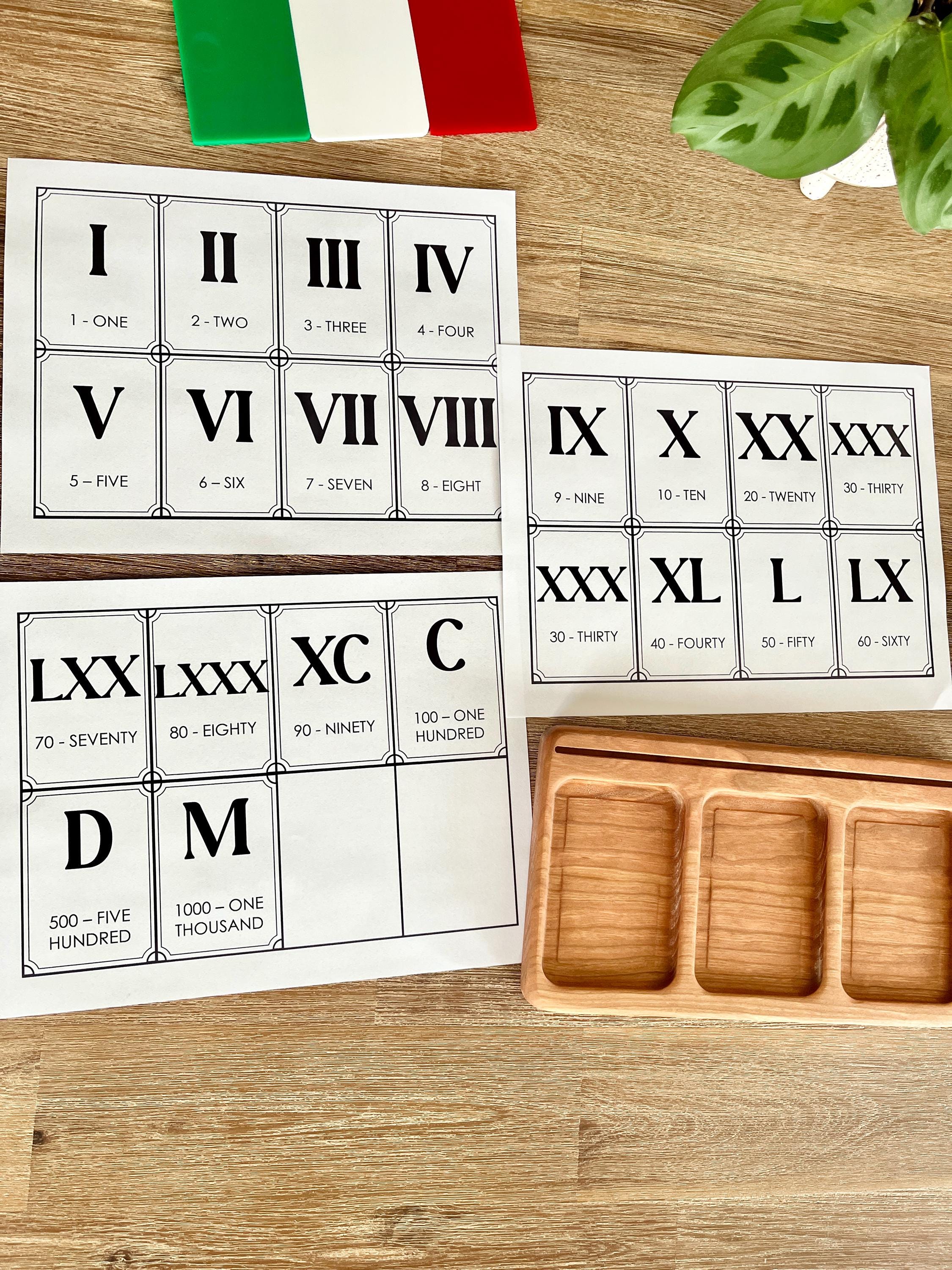 Roman Numeral Flash Cards | Printable PDF | Digital Download ...