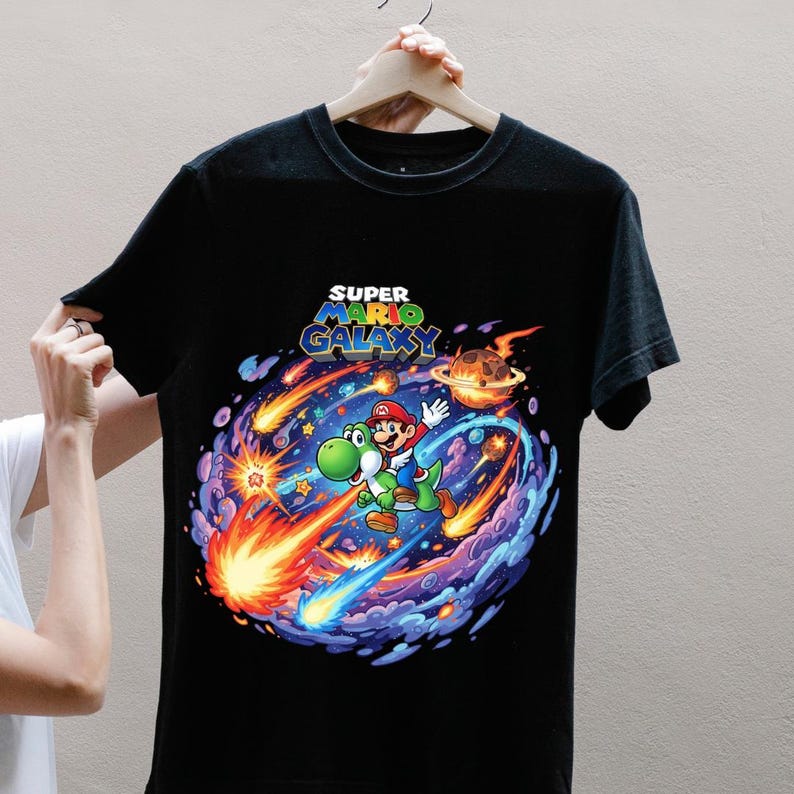 Super Mario Galaxy PNG | Mario Clipart | Gamer T-shirt Design Bundle ...