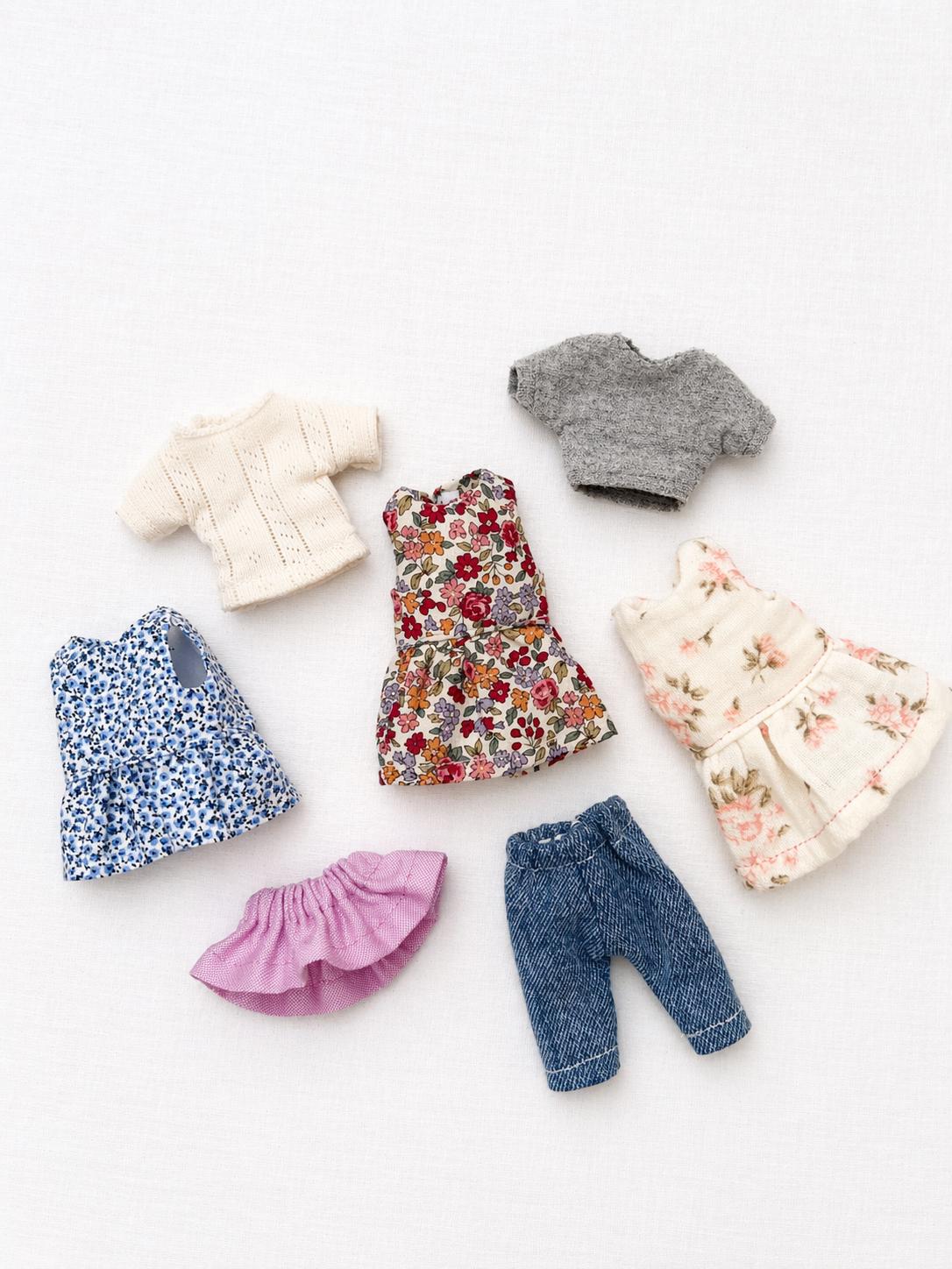 Pattern Mouse Maileg Doll Clothes Dress Pants Skirt T-shirt - Sewing ...
