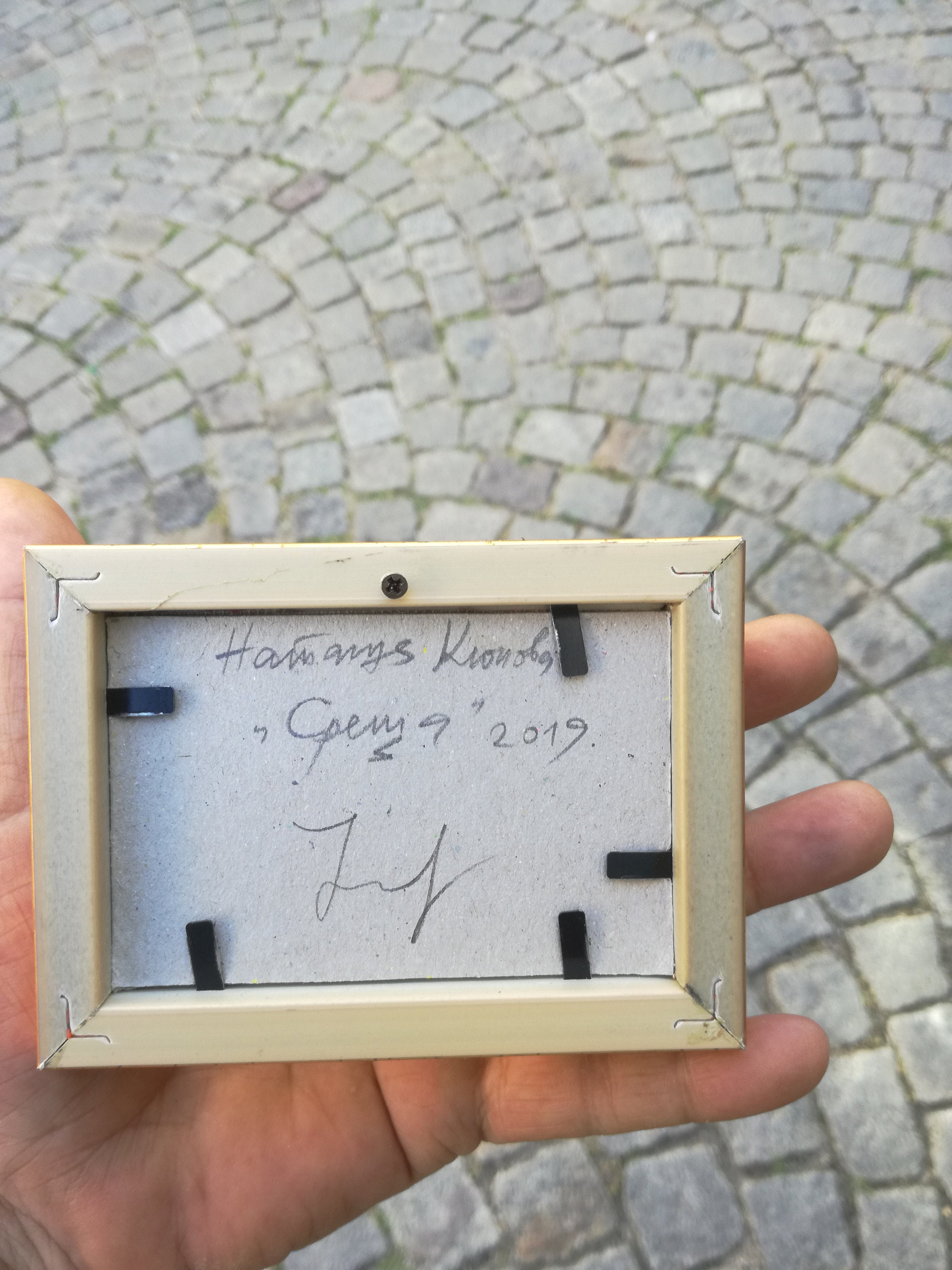 DATE Original Painting Miniature Art Signed by the Author Art Artwork ...