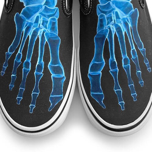 Skeleton Boney Feet Custom Vans Slip on Shoes - Etsy