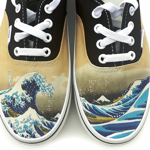 The Great Wave Authentic Custom Vans Brand Shoes | Etsy