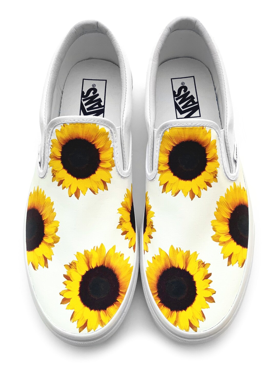 Sunflower Custom Vans Brand Slip-on Shoes - Etsy