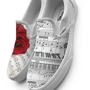 Music Note Slip on Custom Vans Brand Shoes - Etsy