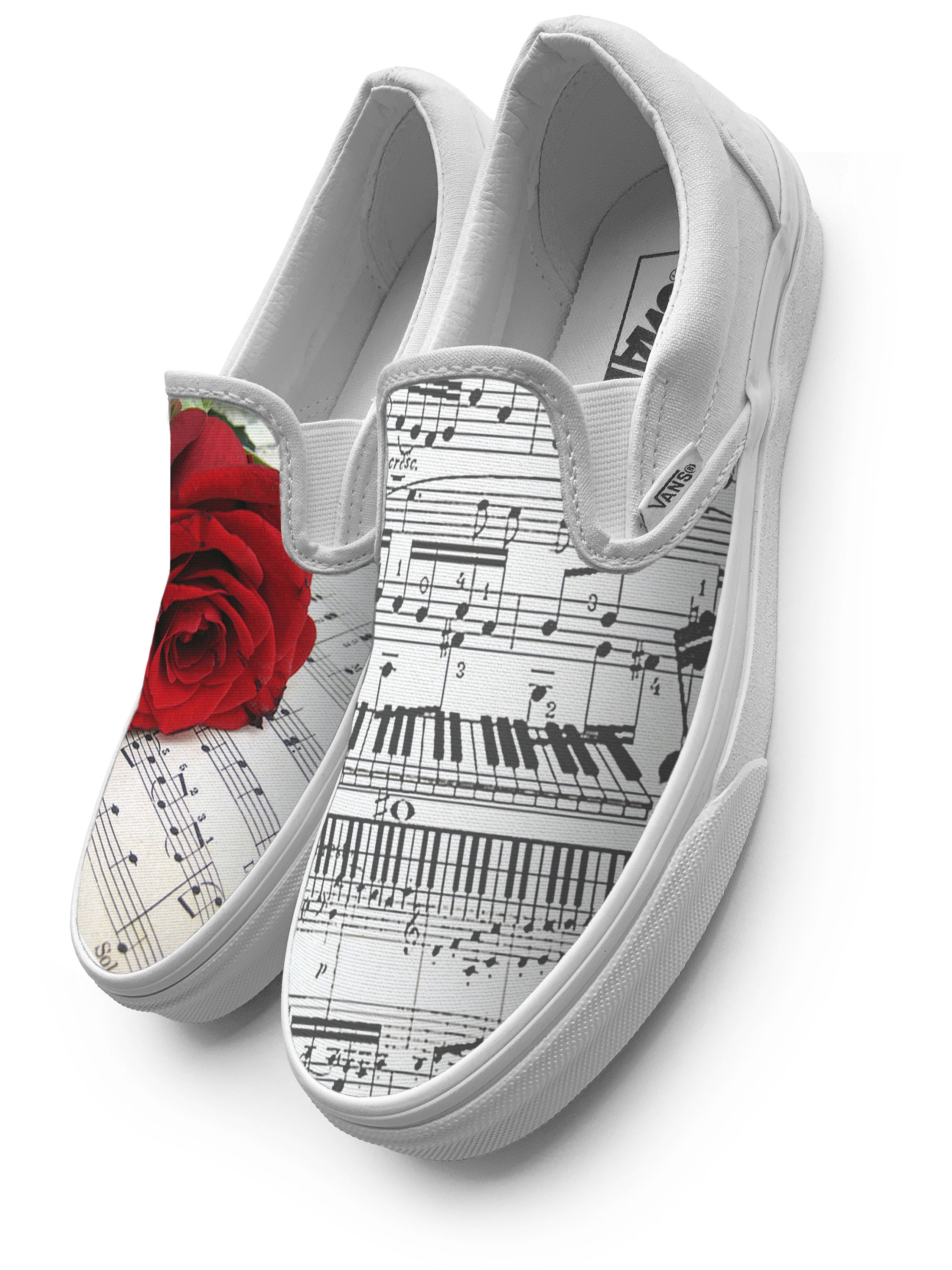 Music Note Slip on Custom Vans Brand Shoes - Etsy